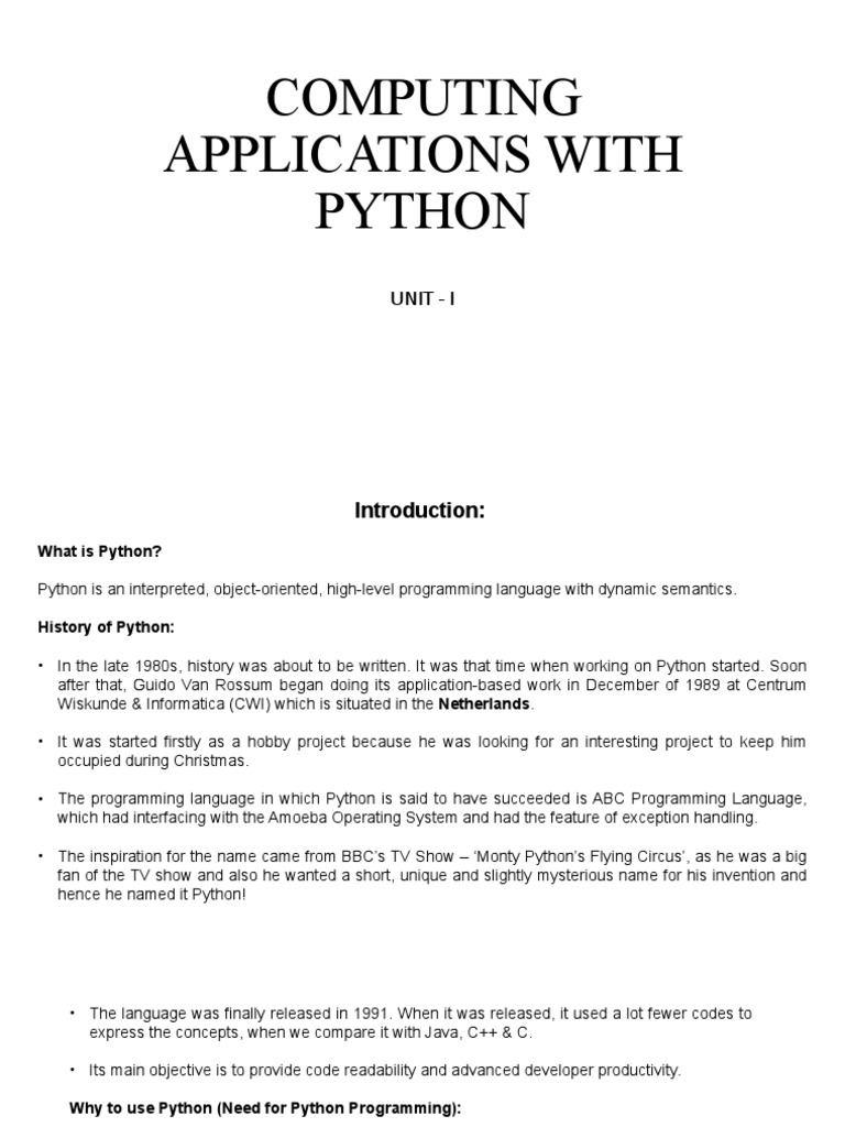 Unit 1 Cap Pdf Variable Computer Science Python Programming Language 8467