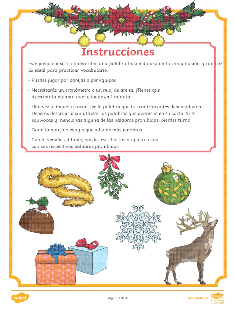 Juego de palabras navideñas para niños | PDF | Navidad | Reyes Magos