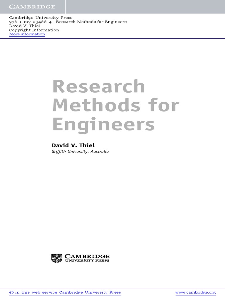 Research Methods For Engineers | PDF | Copyright | Information Science