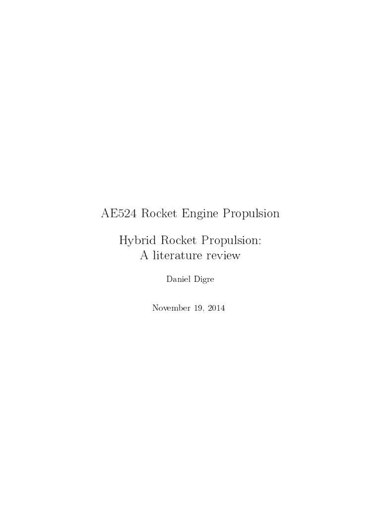 AE524 Rocket Engine Propulsion | PDF | Rocket Propellant | Rocket Engine