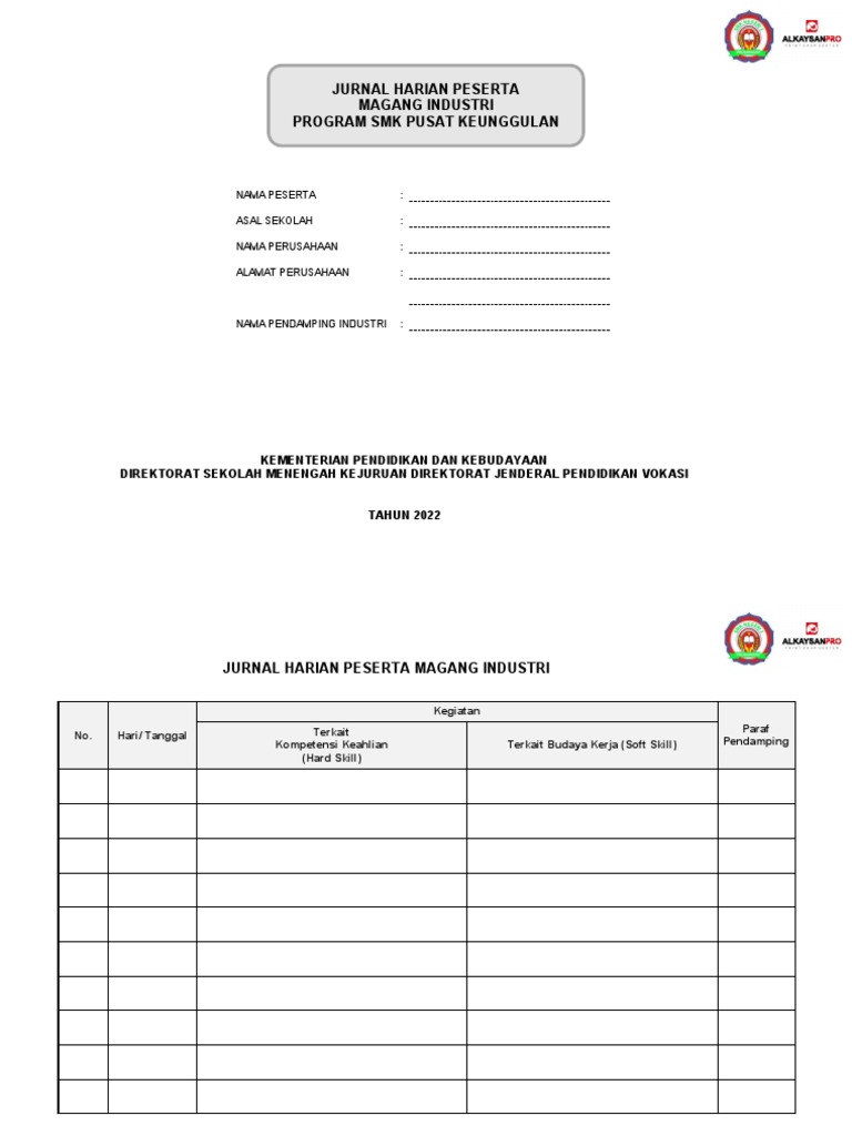 Contoh Jurnal Magang | PDF