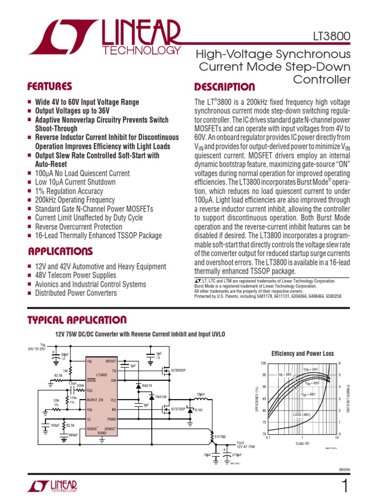 LT 3800 | PDF | Amplifier | Capacitor