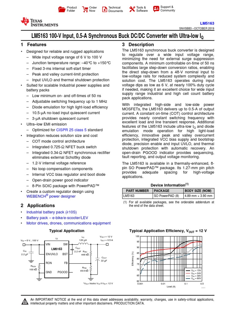 LM 5163 | PDF | Electrostatic Discharge | Electric Power