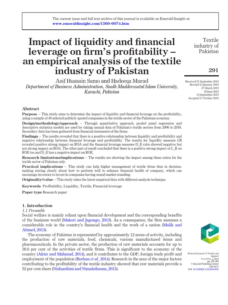 Samo 2019 | PDF | Capital Structure | Regression Analysis