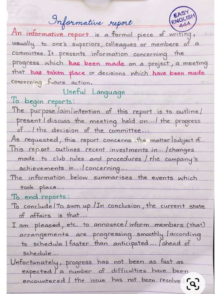 Informative Report | PDF