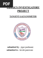 Physics Investigatory Project (XII) Tangent Galvanometer | PDF | Earth ...