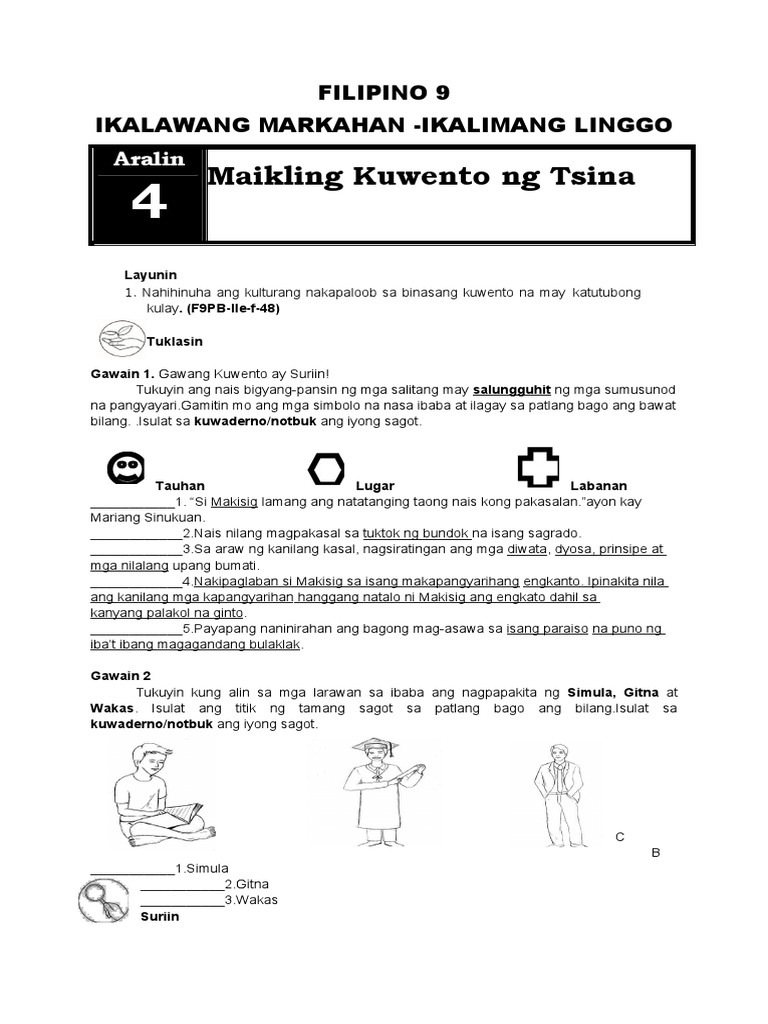 FIL.9 IKALAWANG MARKAHAN Week 5 2021 | PDF