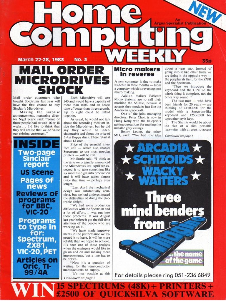 Home Computing Weekly 003 | PDF