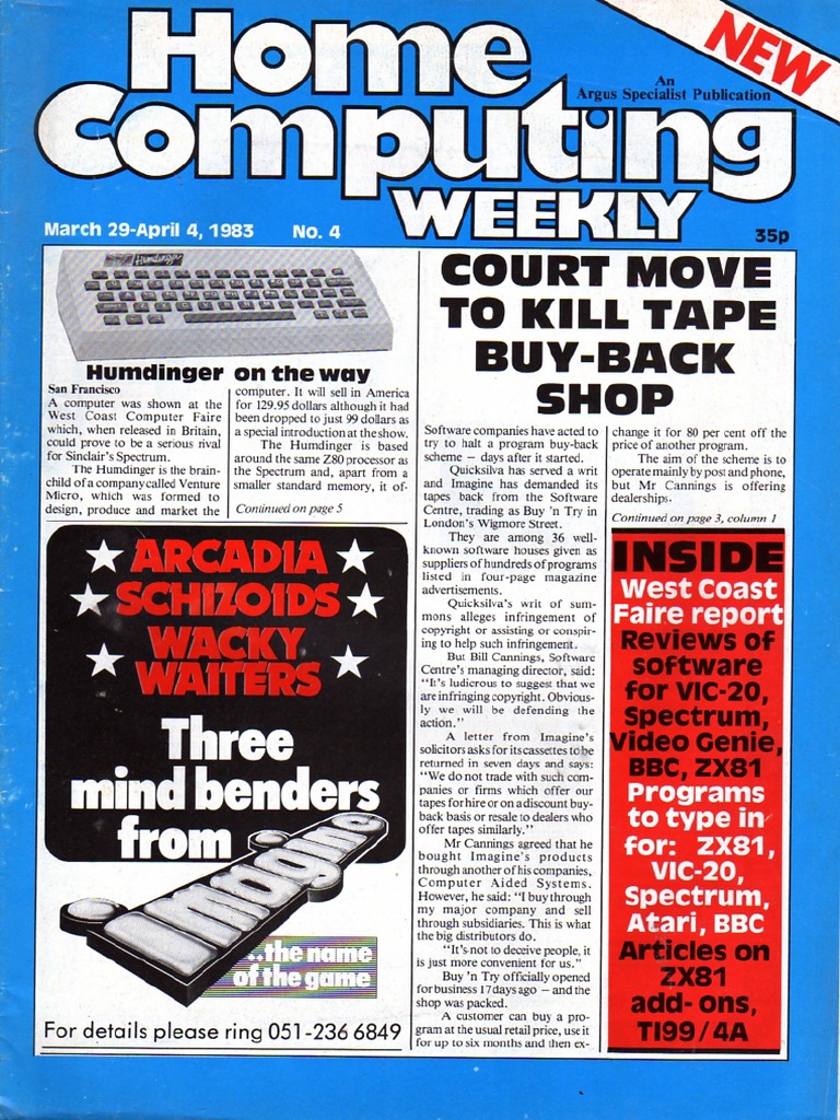 Home Computing Weekly 004 | PDF