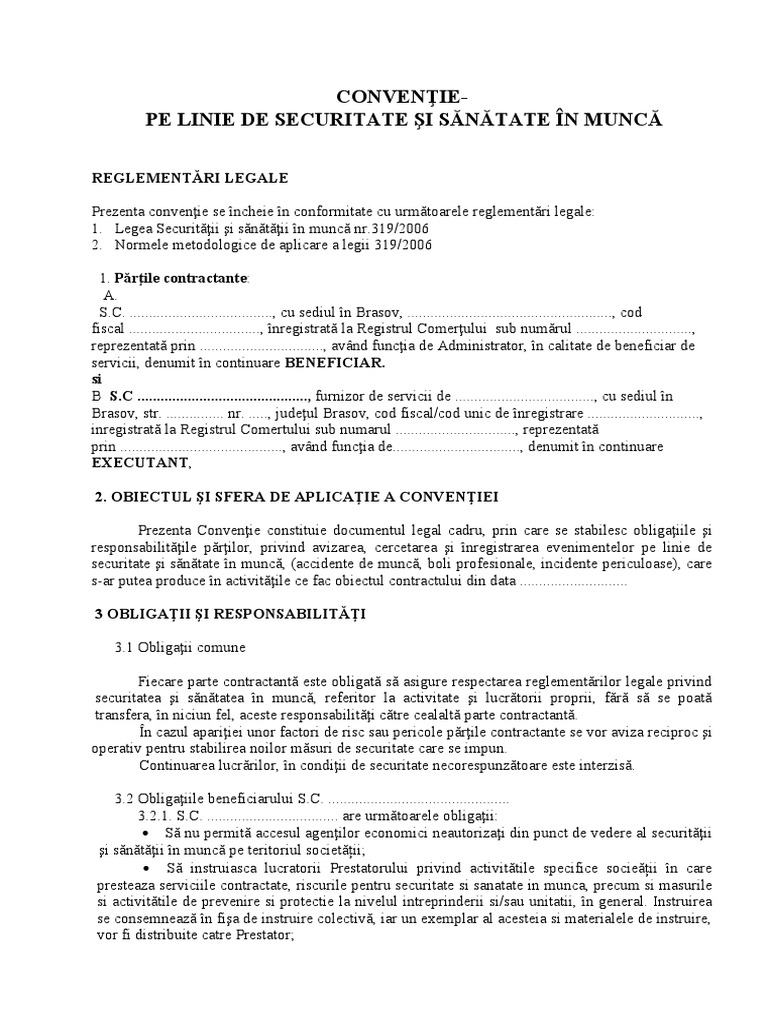 Conventie SSM Draft | PDF