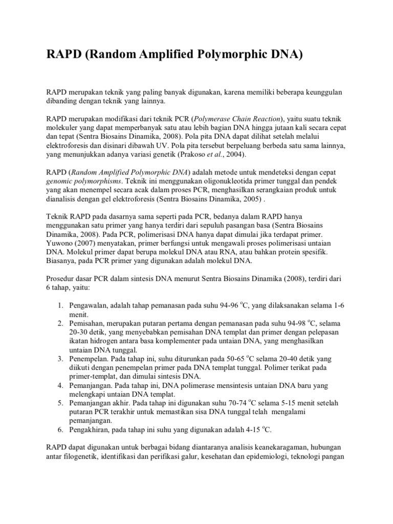 RAPD | PDF