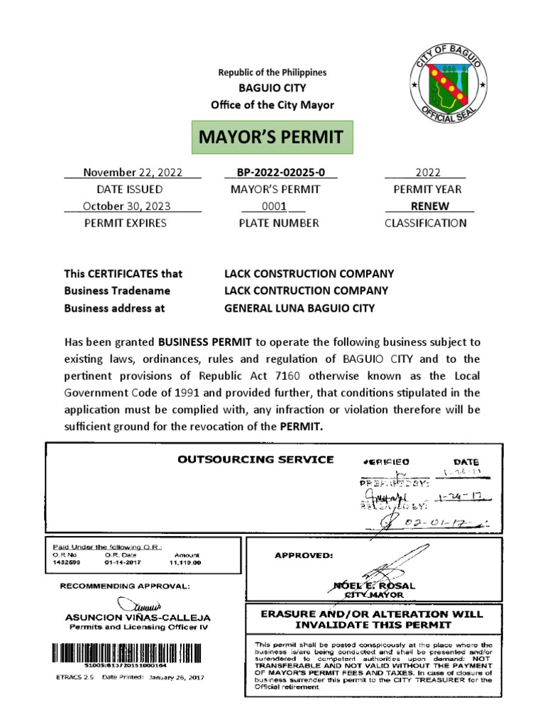 Mayors Permit | PDF