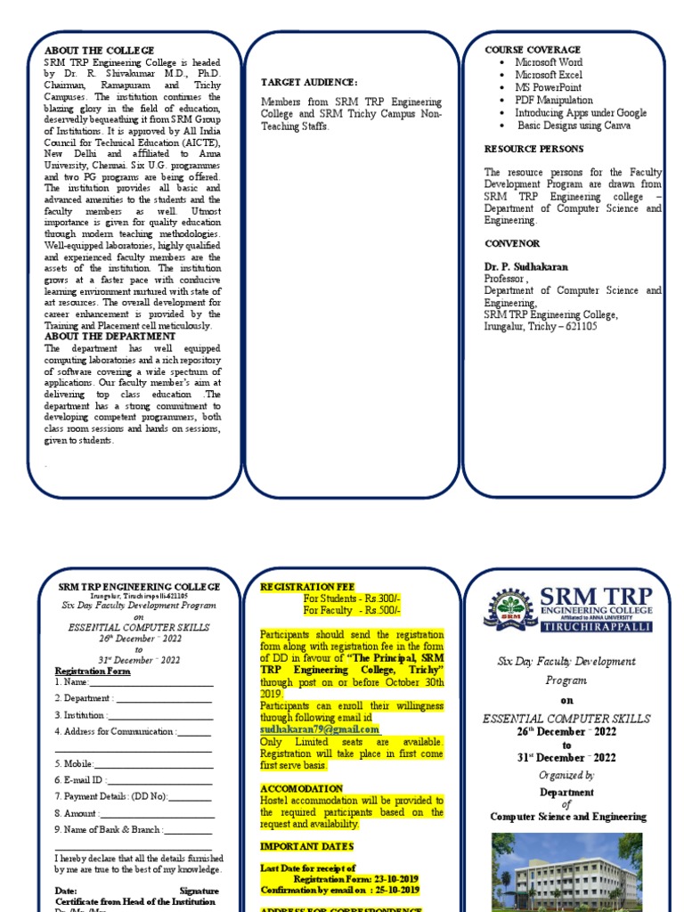 ESSENTIAL COMPUTER SKILLS Brouchure | PDF | Computing