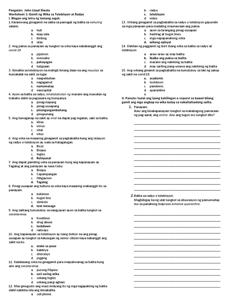 q2 w1 2 KPWKP Worksheet | PDF