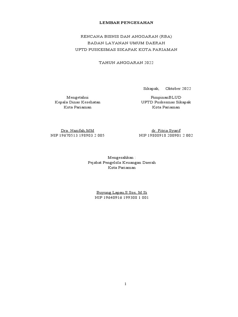 RBA PKM SKP 2022.docx 2 | PDF