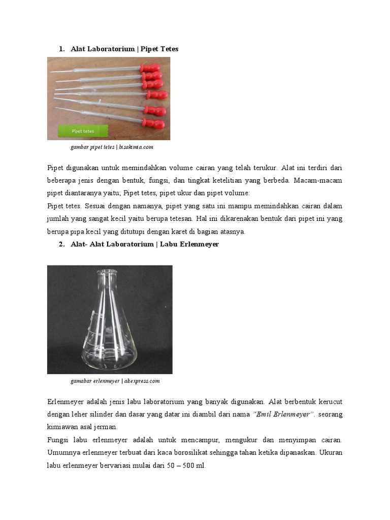 Alat Laboratorium dan Fungsinya | PDF | Griya & Taman | Kesehatan Holistik