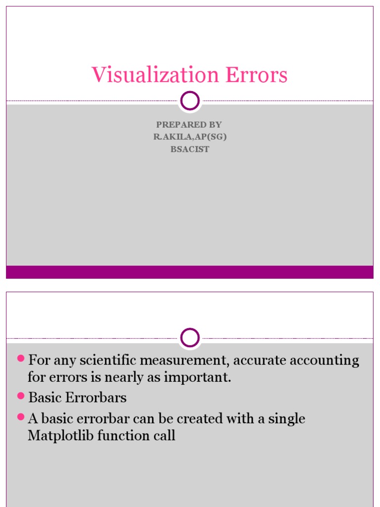 Visualization Errors | PDF | Contour Line | Computer Programming