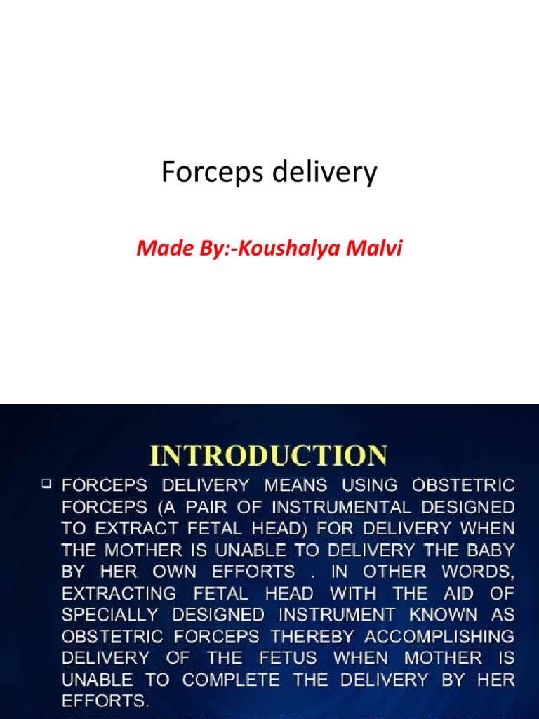 Forceps Delivery | PDF
