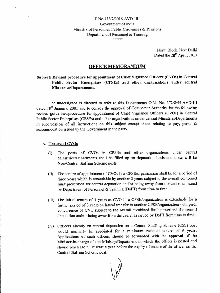 Revised CVO GuidelinesEetc6 | PDF | Government Of India | Government