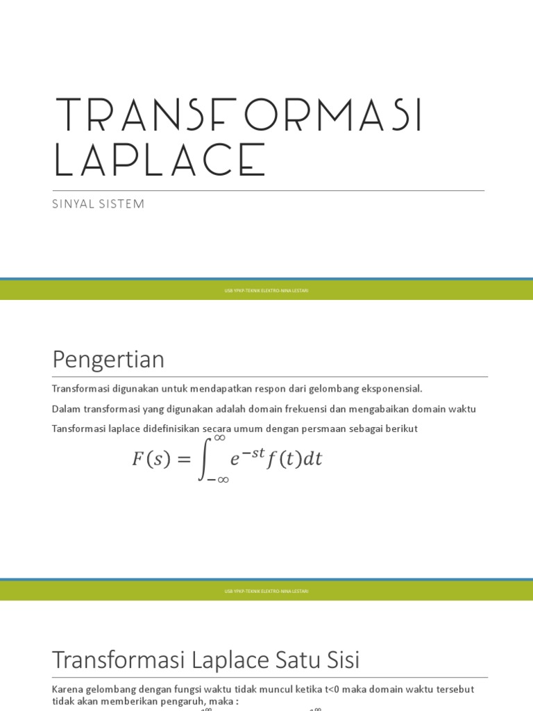 Slide 5 - Transformasi Laplace Dan Fourier | PDF
