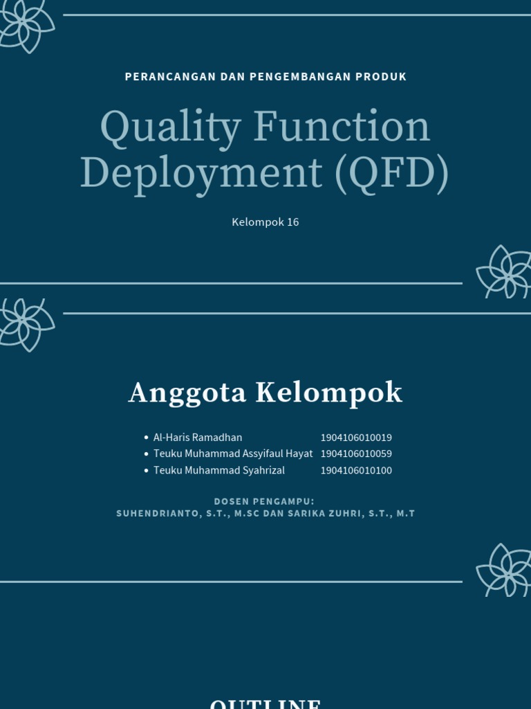 Quality Function Deployment (QFD) | PDF
