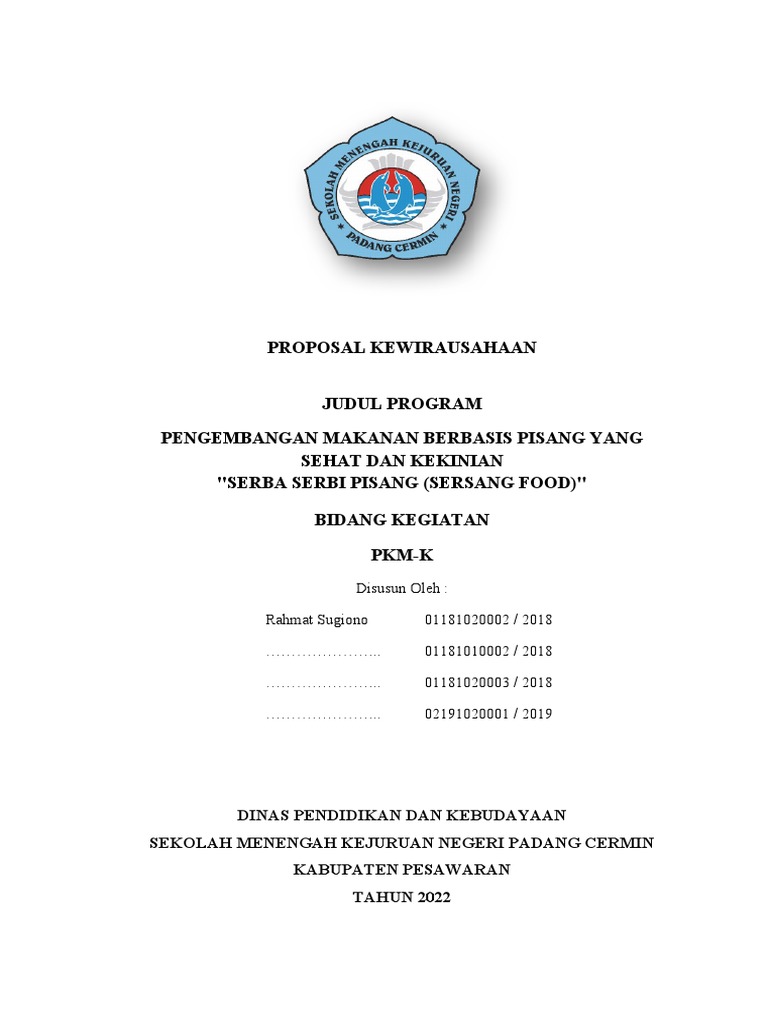 Contoh Proposal PKK (Sersang) | PDF | Kesehatan Holistik