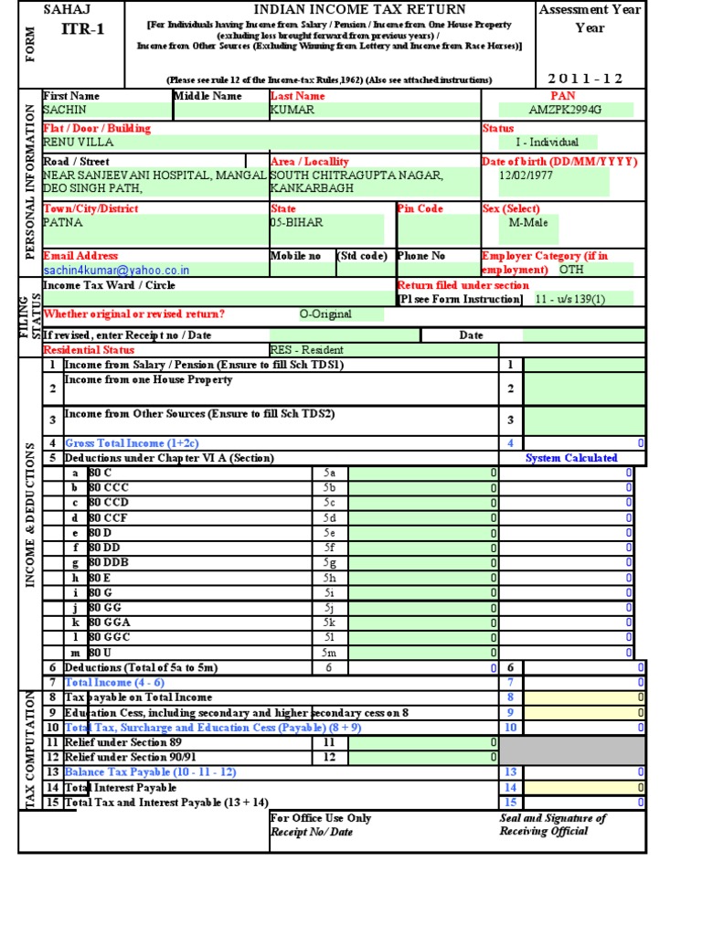 Sachin4kumar@yahoo - Co.in: Gross Total Income (1+2c) 4 | PDF | Tax ...