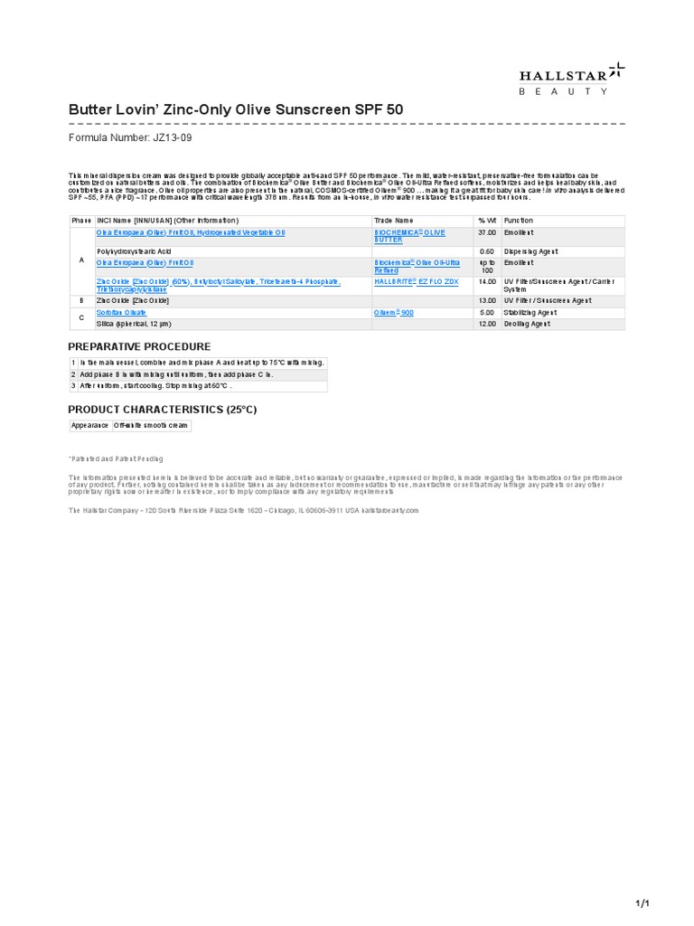 Butter Lovin Zinc-Only Olive Sunscreen SPF 50 | PDF | Sunscreen | Zinc ...