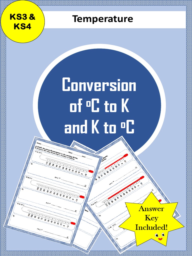 L2 Celcius To Kelvin Conversion WS | PDF | Celsius | Temperature