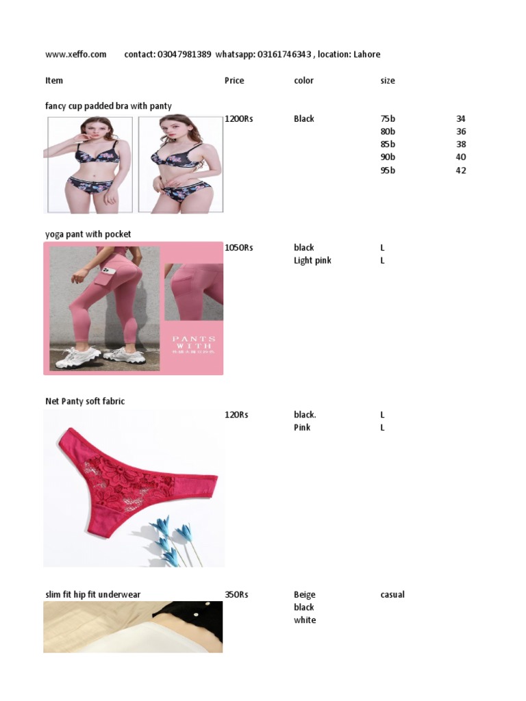 Xeffo Wholesale Products | Download Free PDF | Bra | Human Appearance