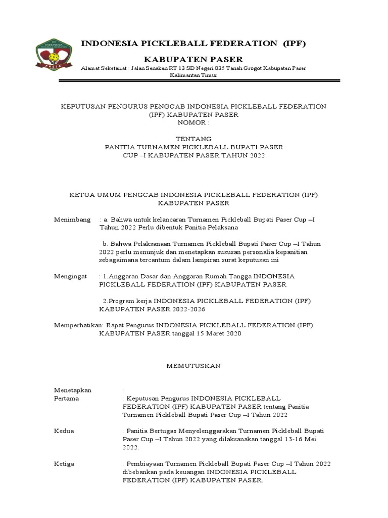 SK Kepanitian Ipf | PDF