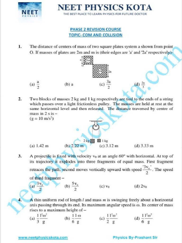 Kts Batch Com And Collision Practice Sheet Pdf