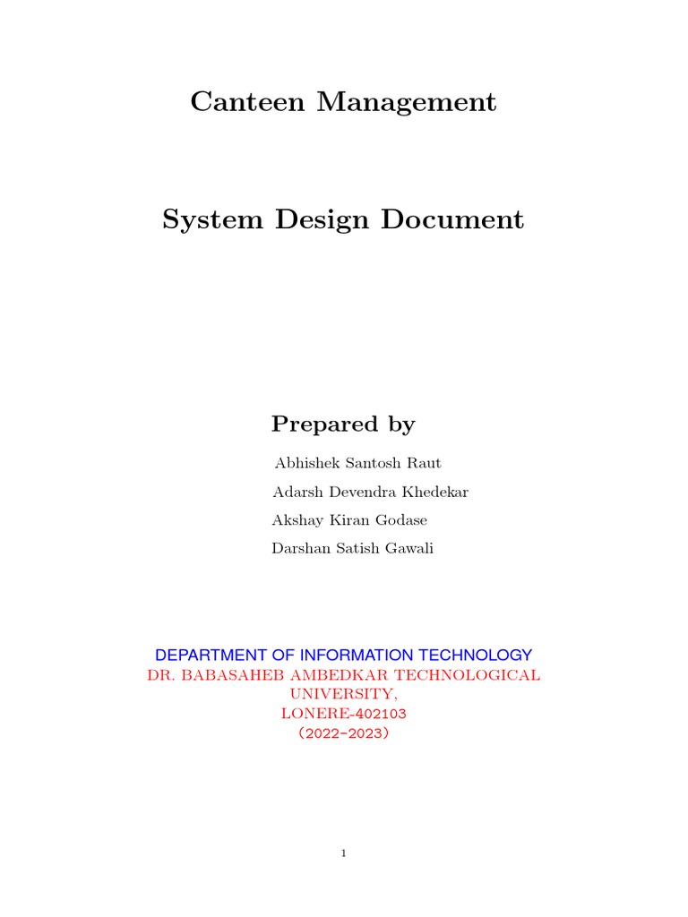 Canteen Management: Prepared by | PDF | Information Technology Management | Computer Science