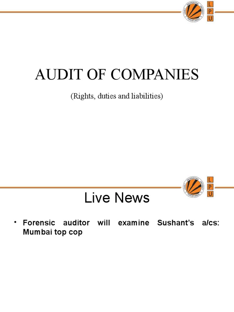 Auditor Rights, Duties, and Liabilities | PDF | Audit | Legal Liability