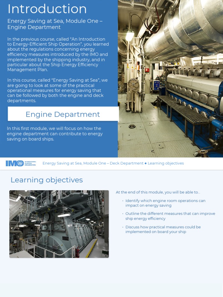 Energy Saving at Sea, Module One - Engine Department | PDF | Boiler ...