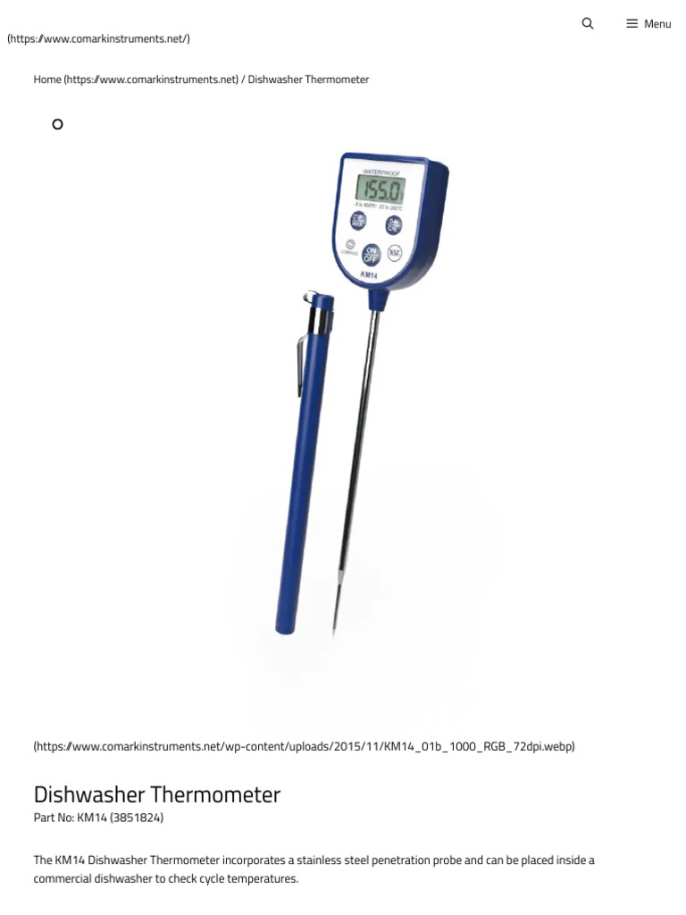 Thermometer KM14 With Stainless Steel Probe | PDF | Thermometer ...