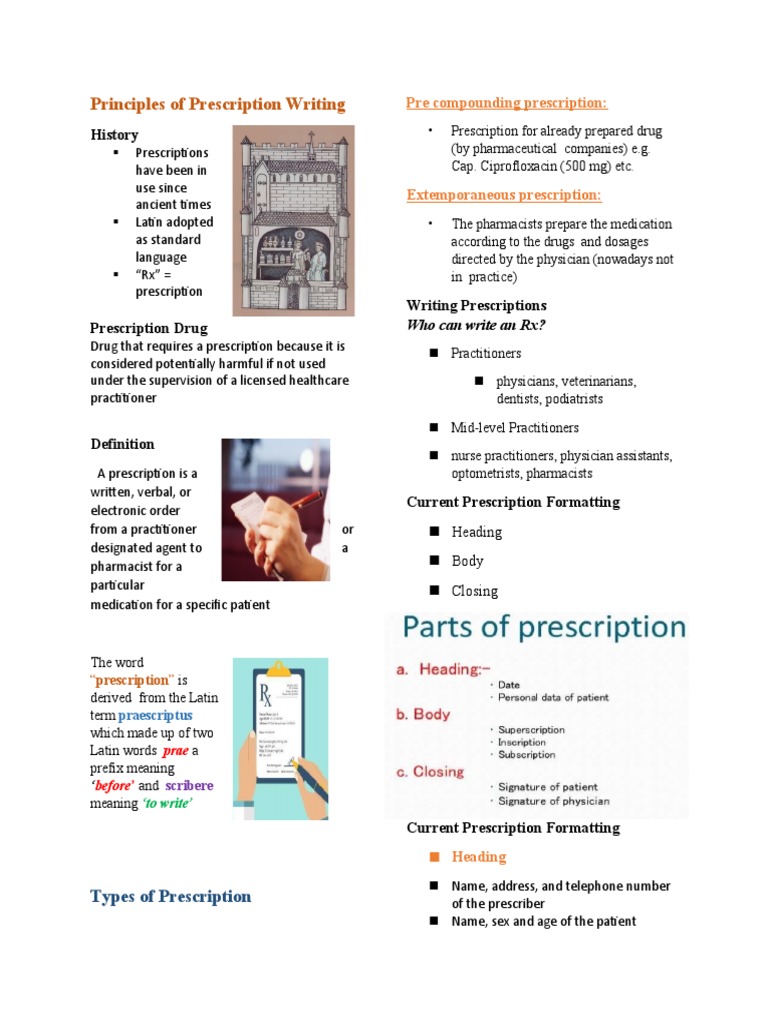 Lecture 5 Principles of Prescription Writing | PDF | Medical ...