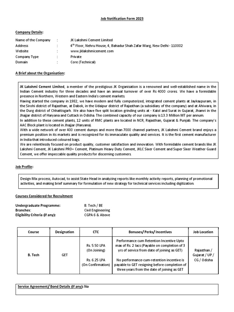 Job Notification Form 2023 (GET) | PDF | Economies | Business