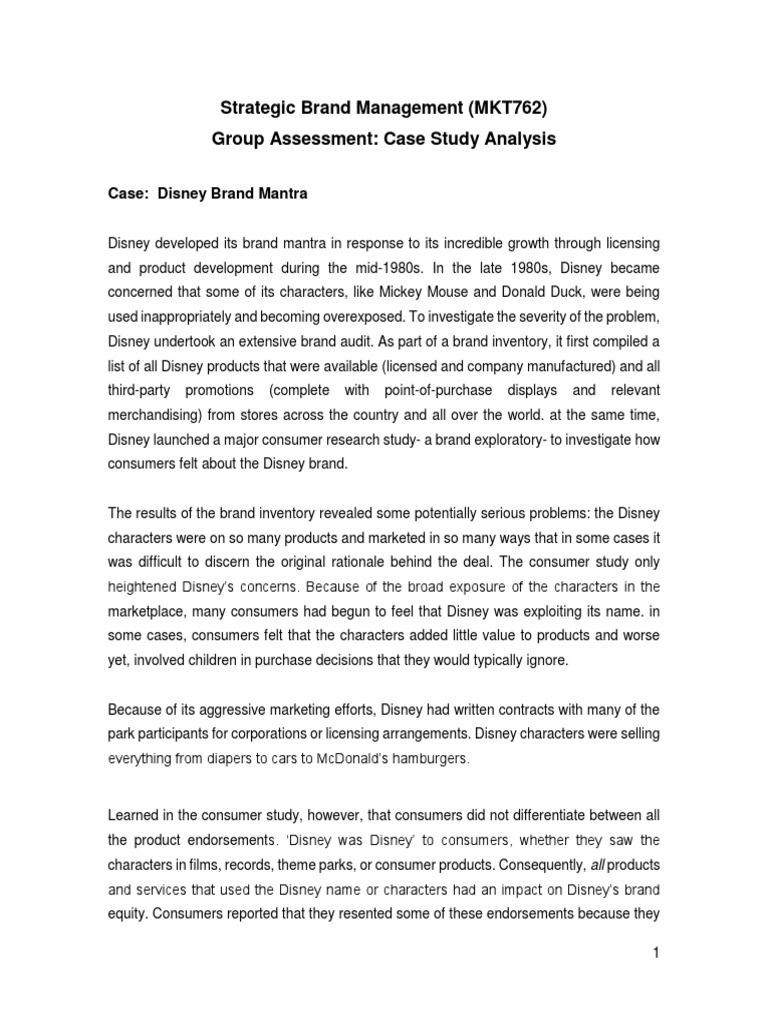Case Study-Disney Brand Mantra | PDF | Brand | The Walt Disney Company