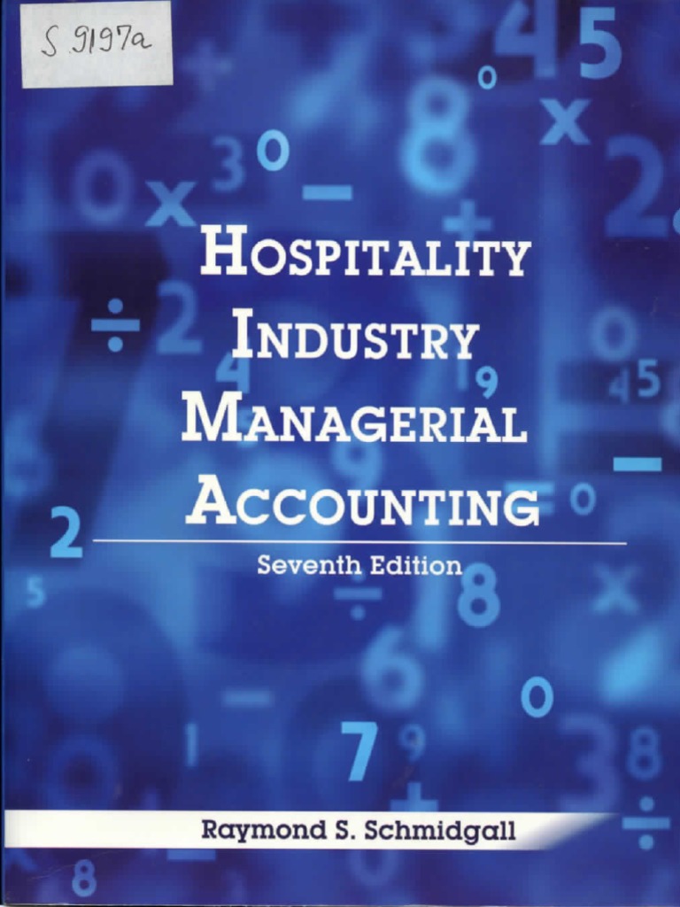Hospitality Industry Managerial Accounting - Schmidgall | PDF ...