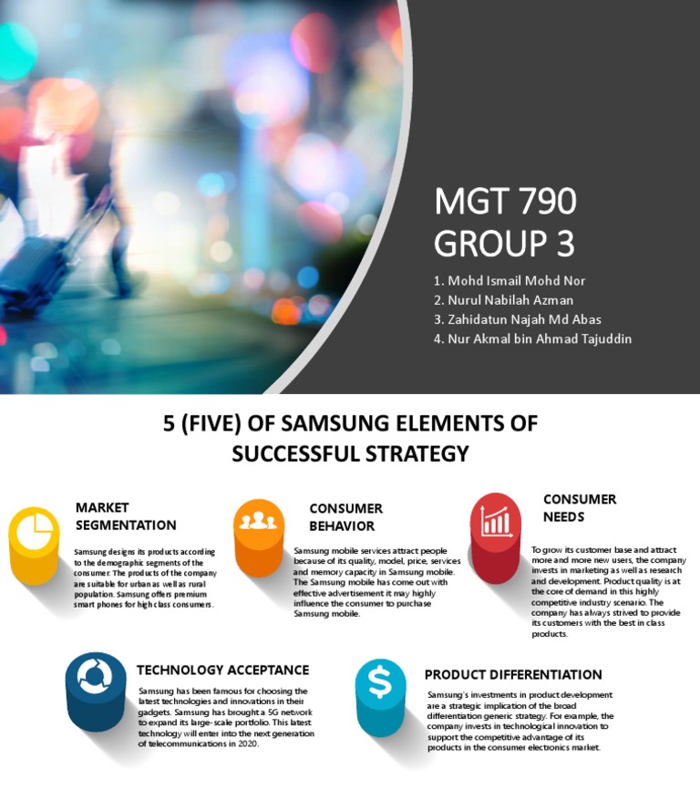 MGT 790 Group 3 - Samsung Case | PDF | Samsung | Competitive Advantage
