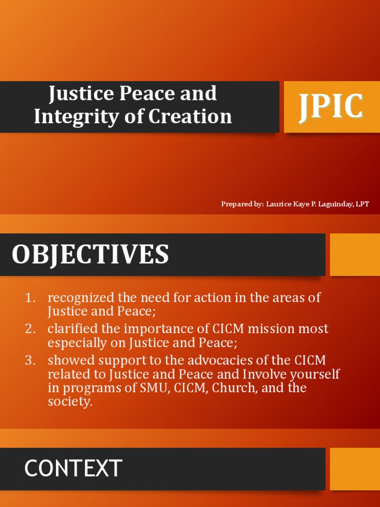 Module 3 Justice Peace and Integrity of Creation | PDF | Peace | Justice