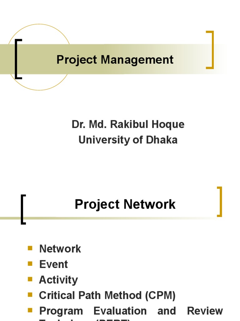 Lecture 6 (Project Network) | PDF | Business | Analysis