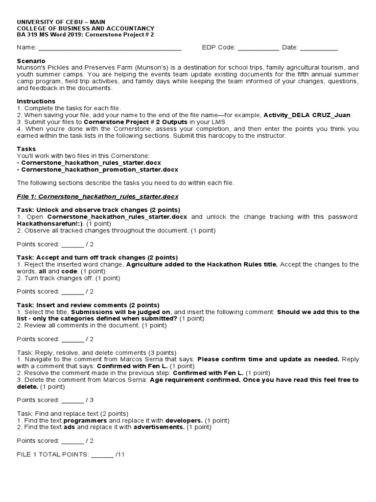 Module 4B - Cornerstone Project - 2.doc | PDF | Microsoft Word ...