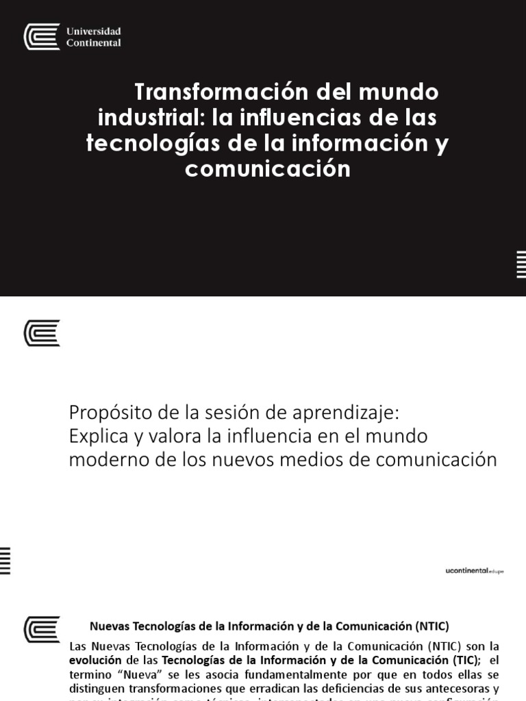 CLASE SEMANA 15 - Influencia de Las Nuevas Tecnologías de La ...