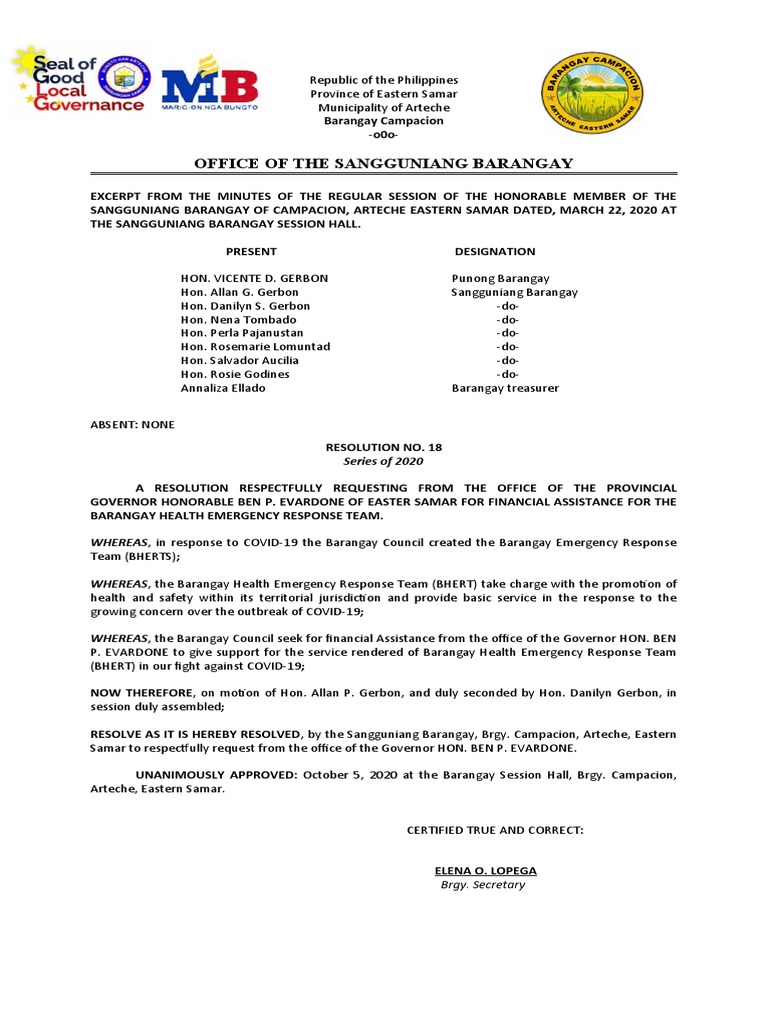 Bherts Reso Fs | PDF | Government