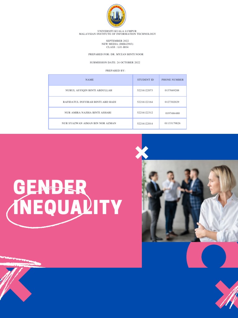 Assignment 1 Gender Inequality | PDF | Gender Inequality | Gender Studies