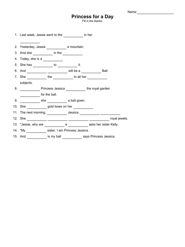 Princess Jessica's Royal Adventure | PDF