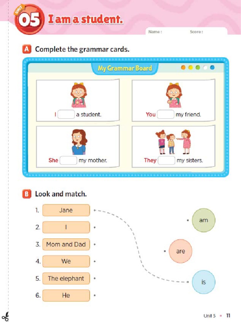 Grammar_Space_Kids_1 Unit 5-6 Workbook Sample | PDF