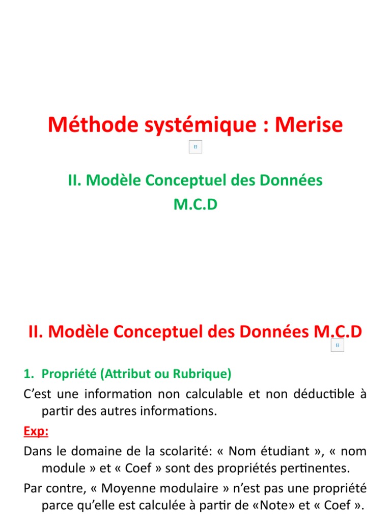 Chapitre II. Methode D'analyse p2 MCD | PDF | Informatique
